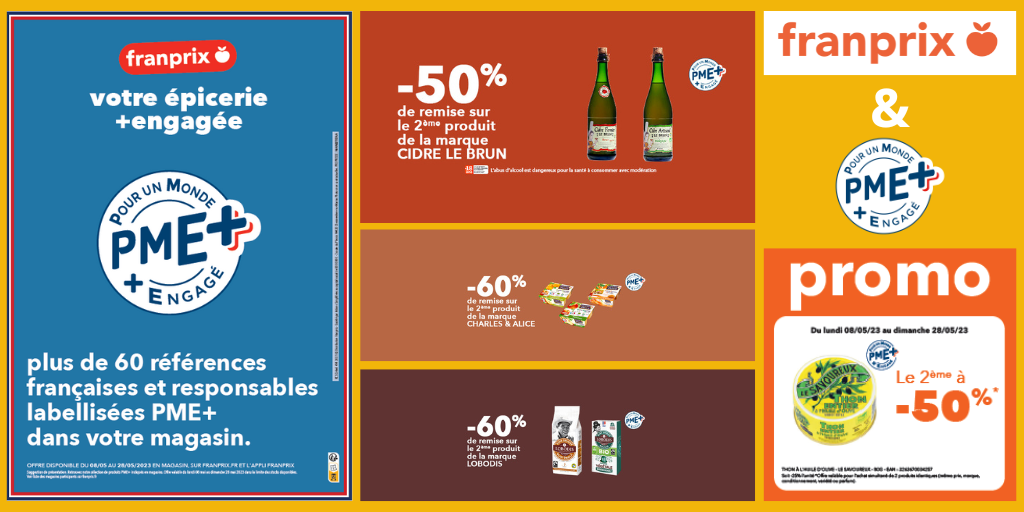 Franprix soutient le label PME+ lors d'une opération promotionnelle ...